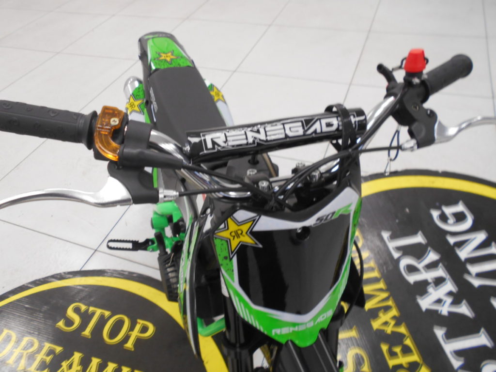 KIDS PETROL DIRT BIKE RENEGADE 50R 49cc GREEN – Lowes Of Larne