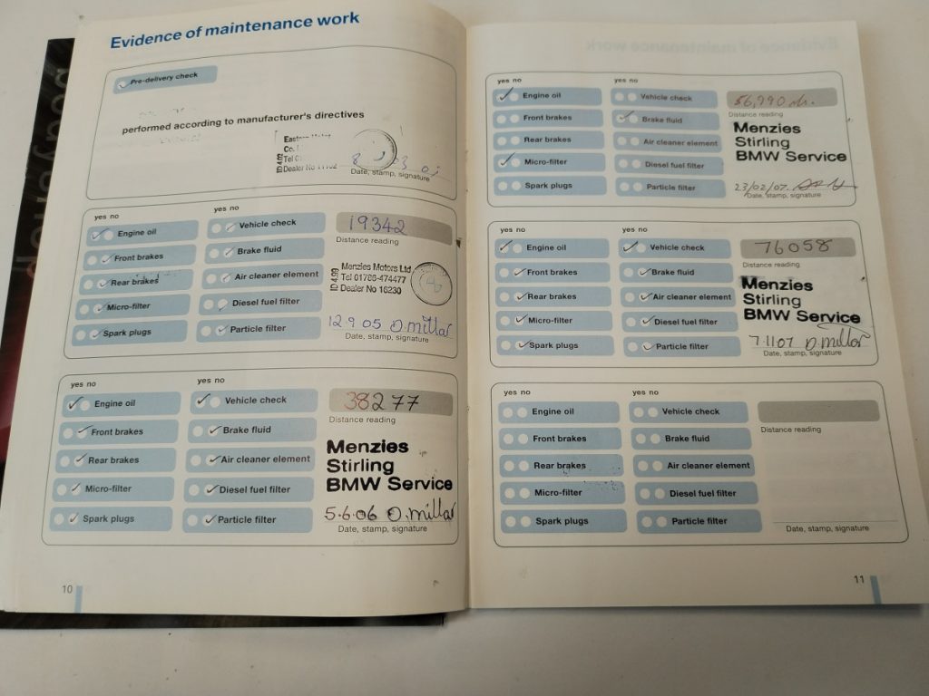 BMW SERVICE BOOK, GENUINE BMW BOOK WITH BODYSHOP BOOK – Lowes Of Larne
